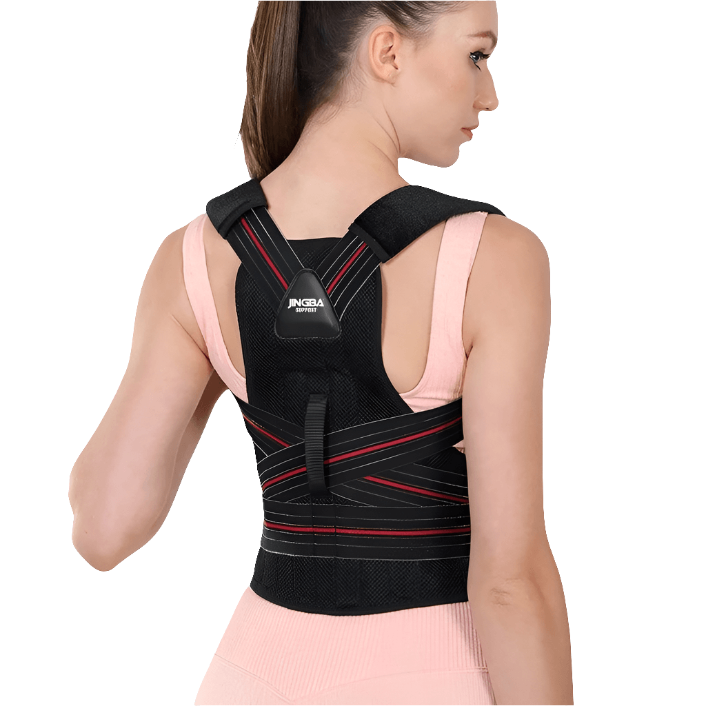Premium Back Support & Posture Corrector - 4 Metal Bars – Brace & Belts